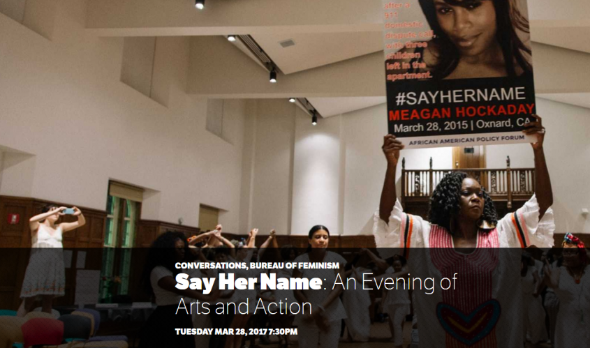 Say Her Name: An Evening of Arts and Action | Challenge Inequality